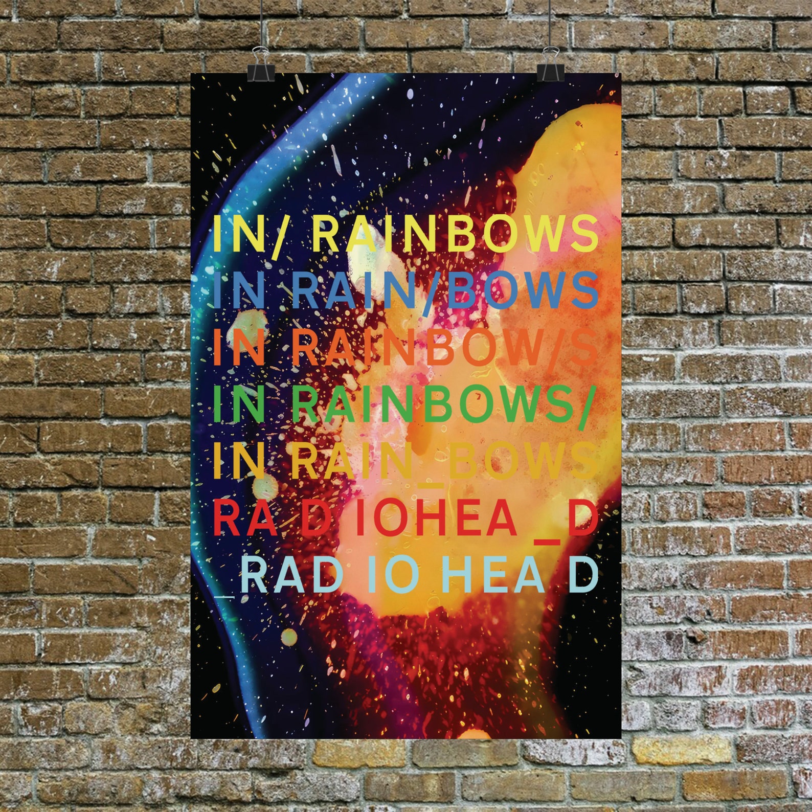 In Rainbows Album Poster, in Rainbows Album Cover Poster, Radiohead ...