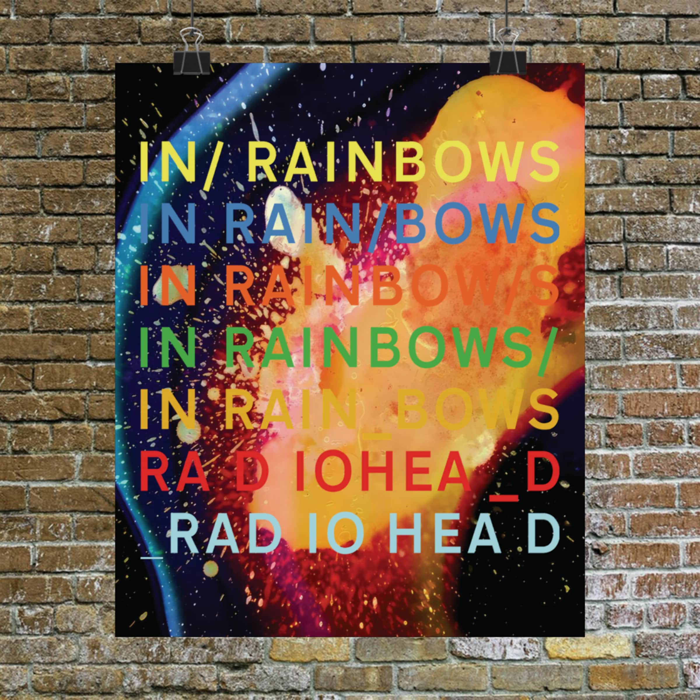 In Rainbows Album Poster, in Rainbows Album Cover Poster, Radiohead ...
