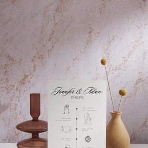Modern Wedding Timeline, Editable Wedding Day Timeline, Order of ...