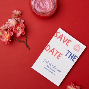 Illustration Save the Date Template, Save the Date Custom, Editable ...