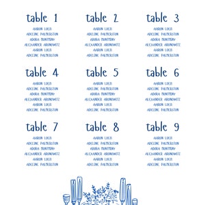 Editable Wedding Seating Chart, Modern Seating Chart Canva, Download ...