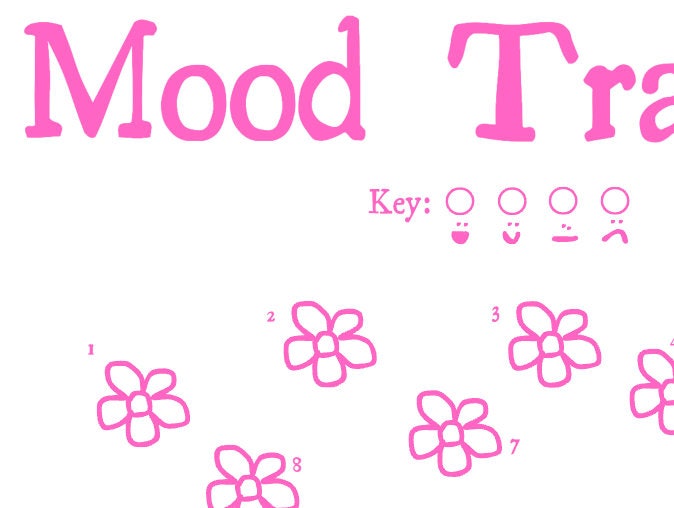 Flower Mood Tracker Printable Template - Etsy
