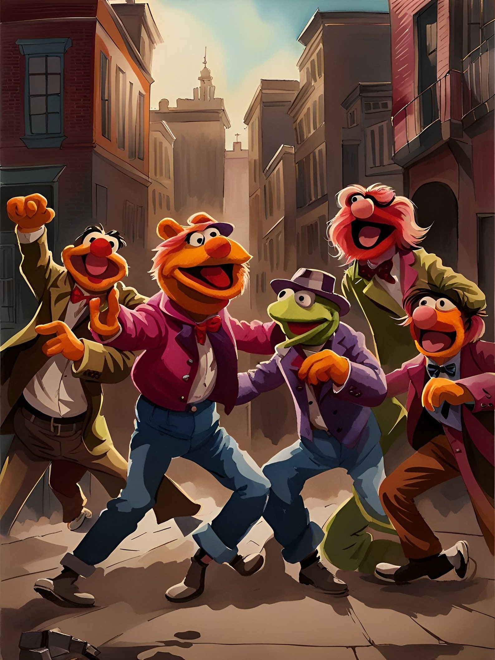 West Side Story Meets Muppets. Funny Cross-over AI Art. Comedy Musical ...