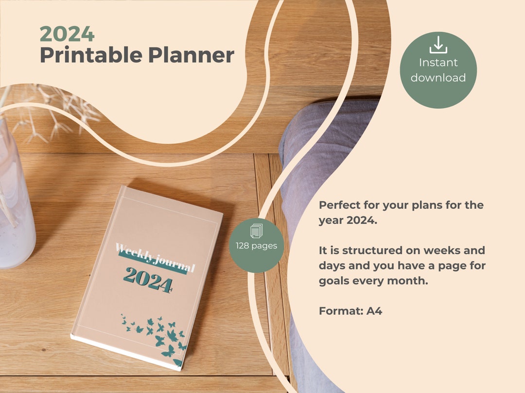 2024 Butterfly Planner Printable Digital Editable Planner - Etsy