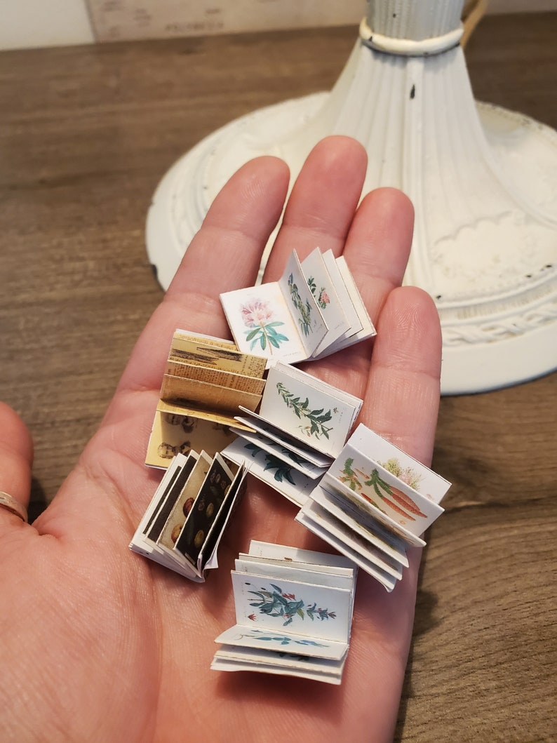 Printable Mini Books- 6 Botany/greenhouse Books 1:12 Scale in 3 Sizes ...