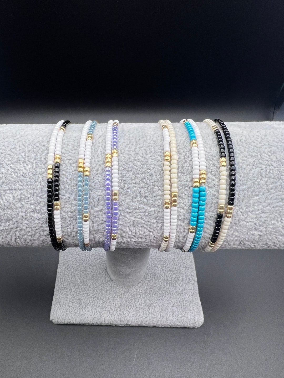 Two Bracelet, Seed Bead Set. Price is per Set. - Etsy