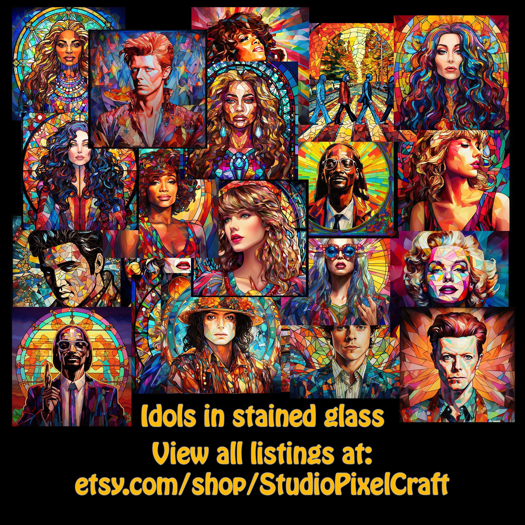 The Beatles Digital Art Pop Star Icon High Quality Poster Print ...