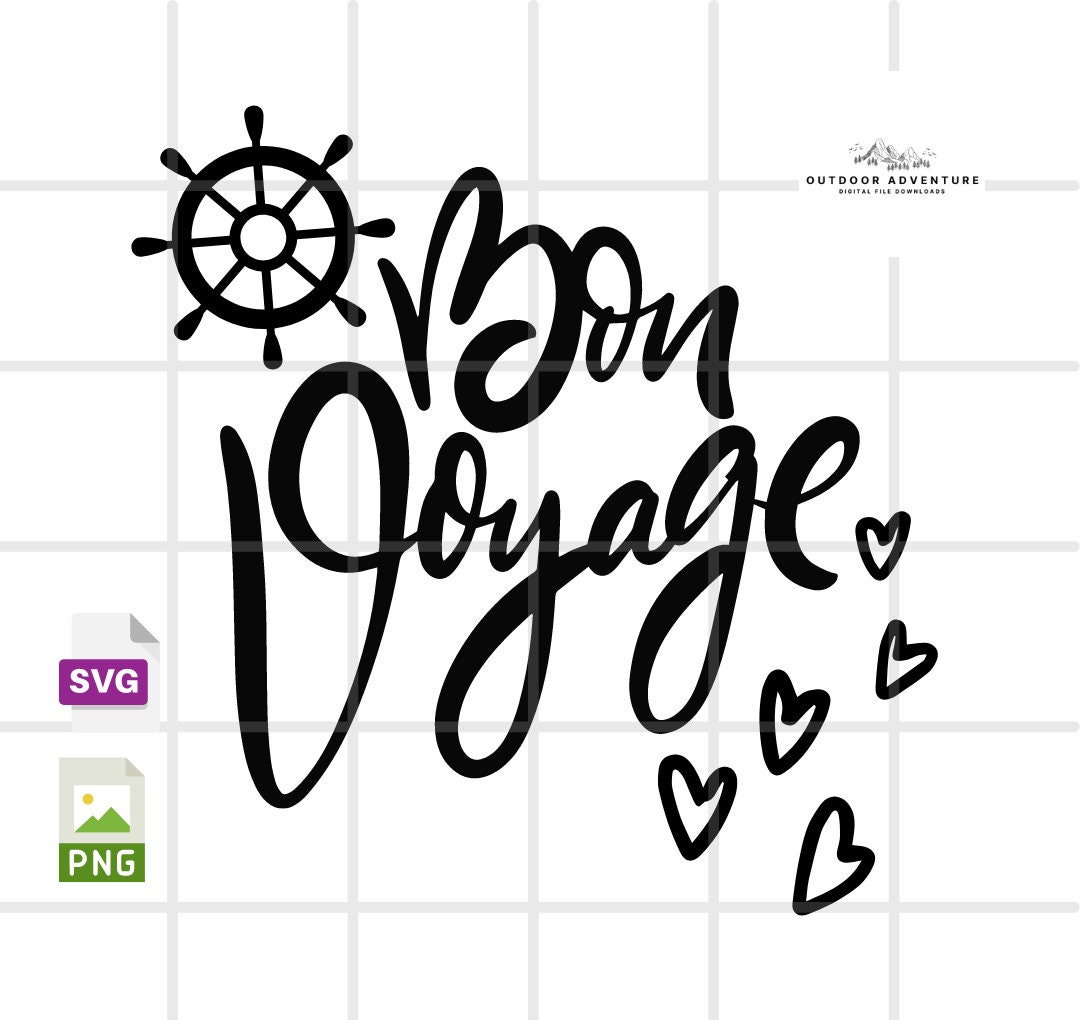 Bon Voyage Nature SVG PNG Download File - Etsy
