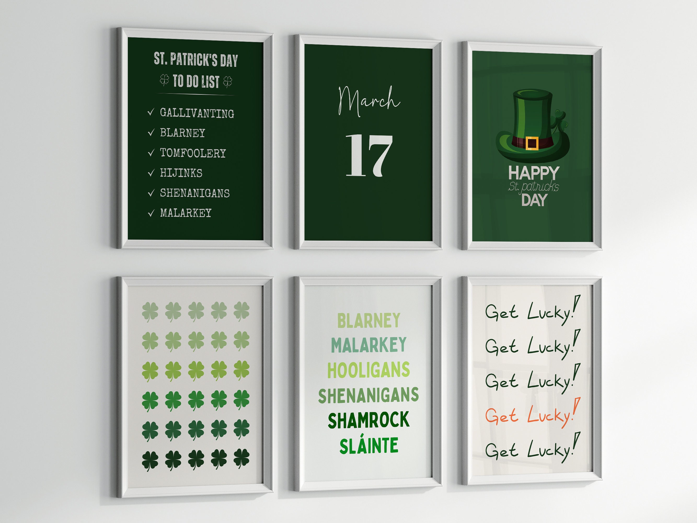 St.patricks Day Decor Set of 26 PRINTABLES St Patrick's Day Printables ...