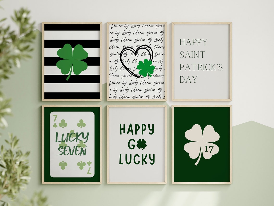 St.patricks Day Decor Set of 6 PRINTABLES St Patrick's Day Printables ...