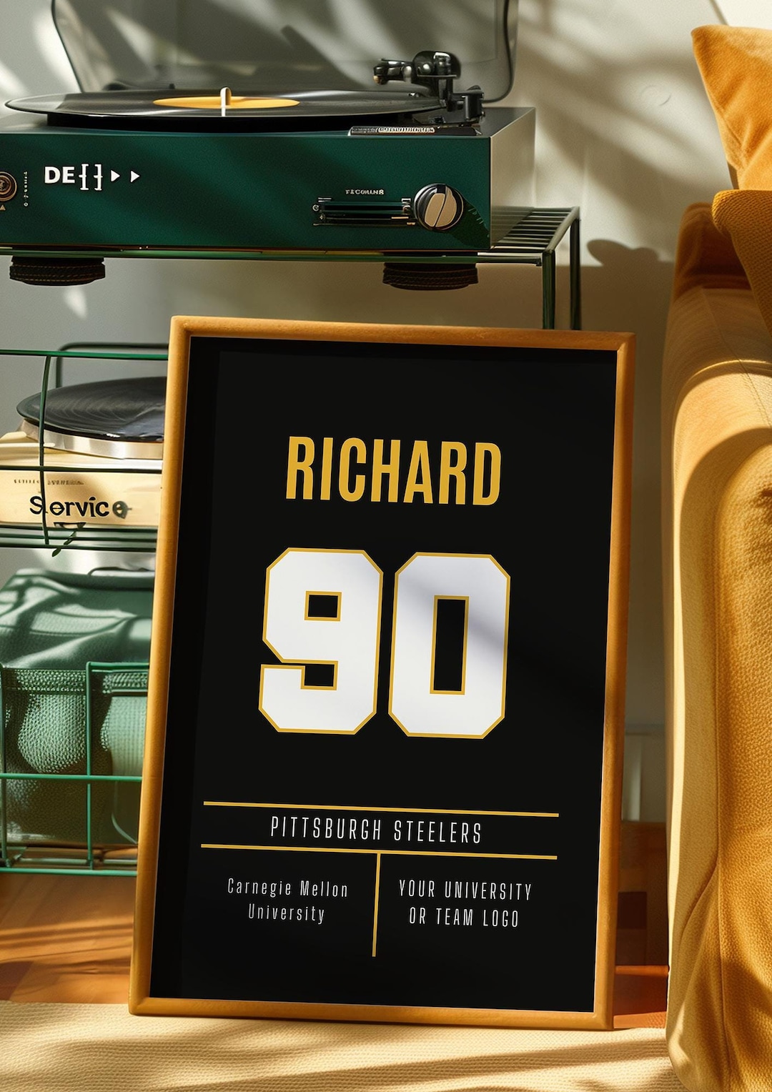 Custom Sports Jersey Poster: Personalized Team Colors, Name & Number ...
