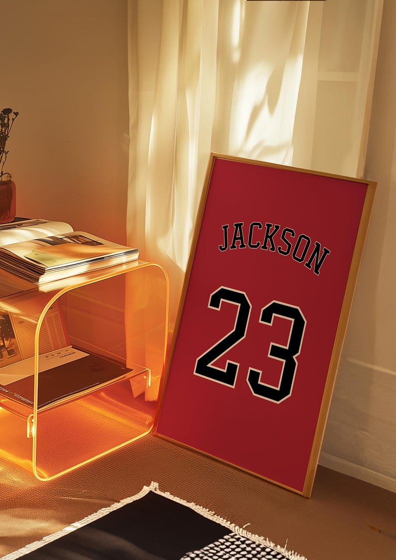 Custom Basketball Jersey Poster: Personalized Sports Art (digital ...