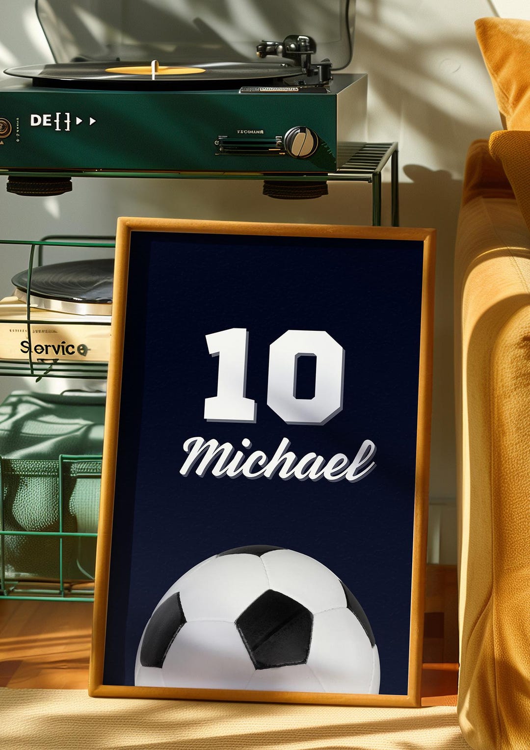 Personalized Soccer Poster: Custom Name & Number, Boys Room Decor ...