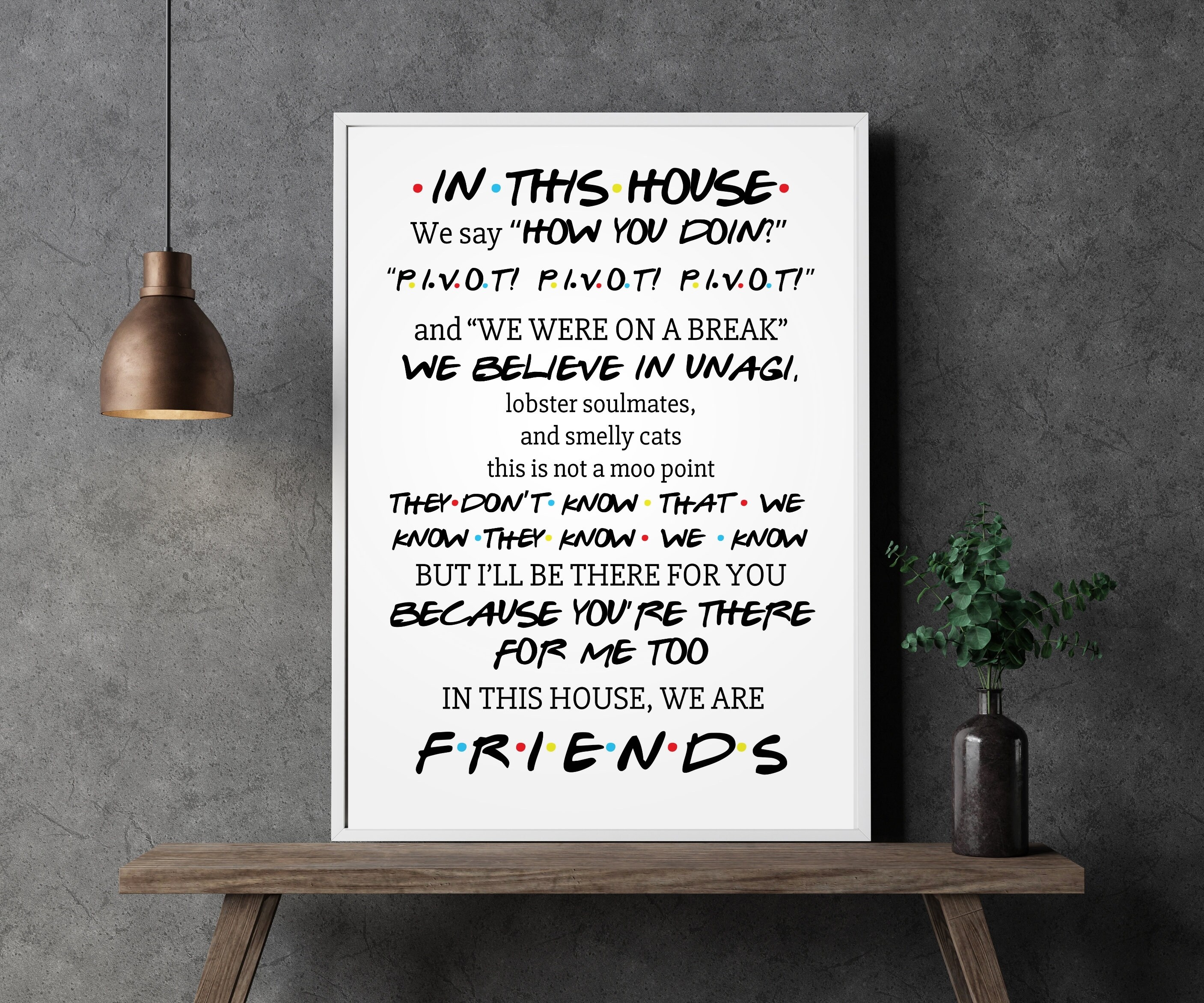 Friends TV Show Themed Printable Wall Art Friends in This - Etsy