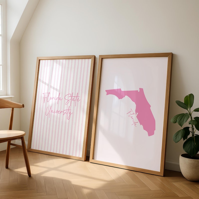 Custom Dorm Room Poster Set: Personalized College Wall Art (digital ...