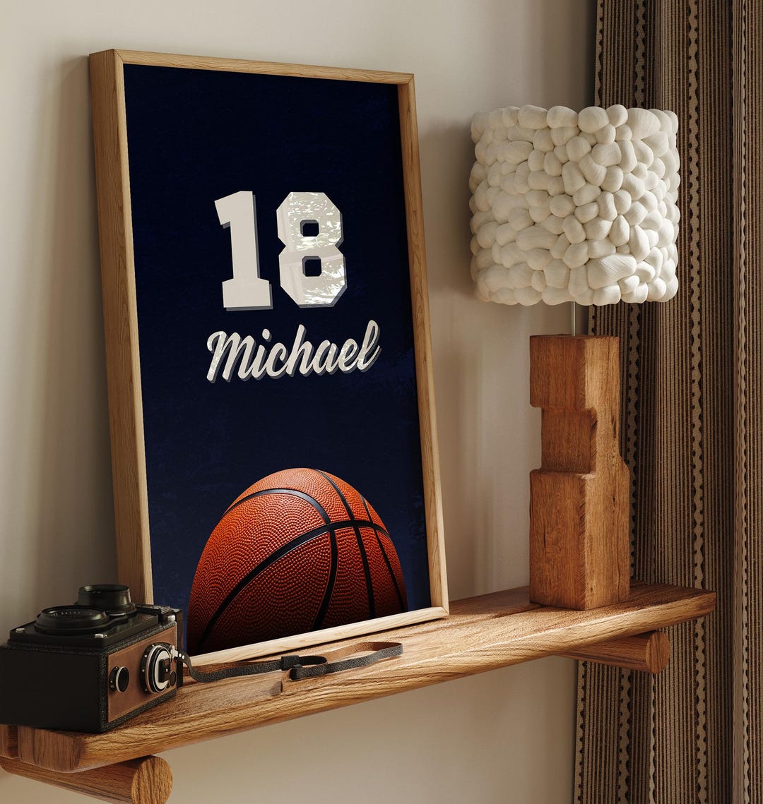 Personalized Basketball Poster: Custom Name & Number (digital Download ...