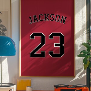 Custom Basketball Jersey Poster: Personalized Sports Art (digital ...