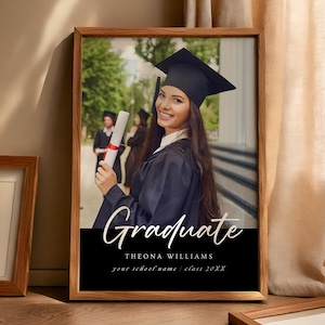 Customizable Graduation Photo Poster | Personalized Graduation Gift ...