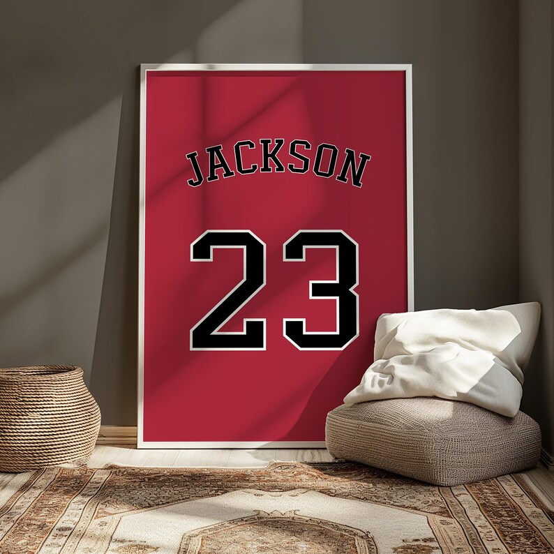 Custom Basketball Jersey Poster: Personalized Sports Art (digital ...