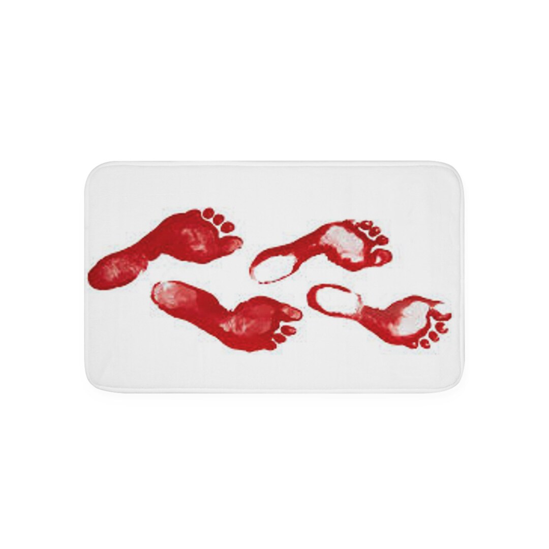 Halloween Bloody Footprints Memory Foam Bath Mat - Etsy