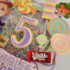 Wonka Inspired Cake Topper Willy Wonka Inspired Cake Topper Candy Cake ...