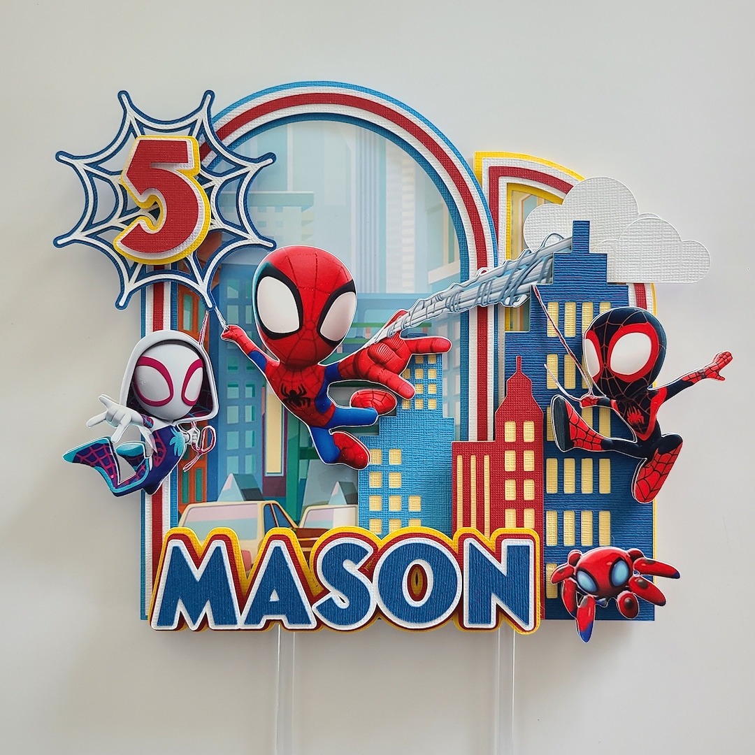 Spidey and Friends Cake Topper Spidey and Friends Party - Etsy