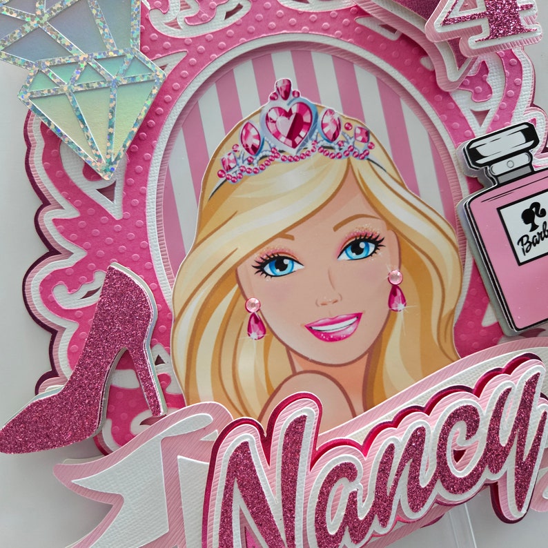 Fashion Doll Cake Topper Pink Doll Cake Topper - Etsy