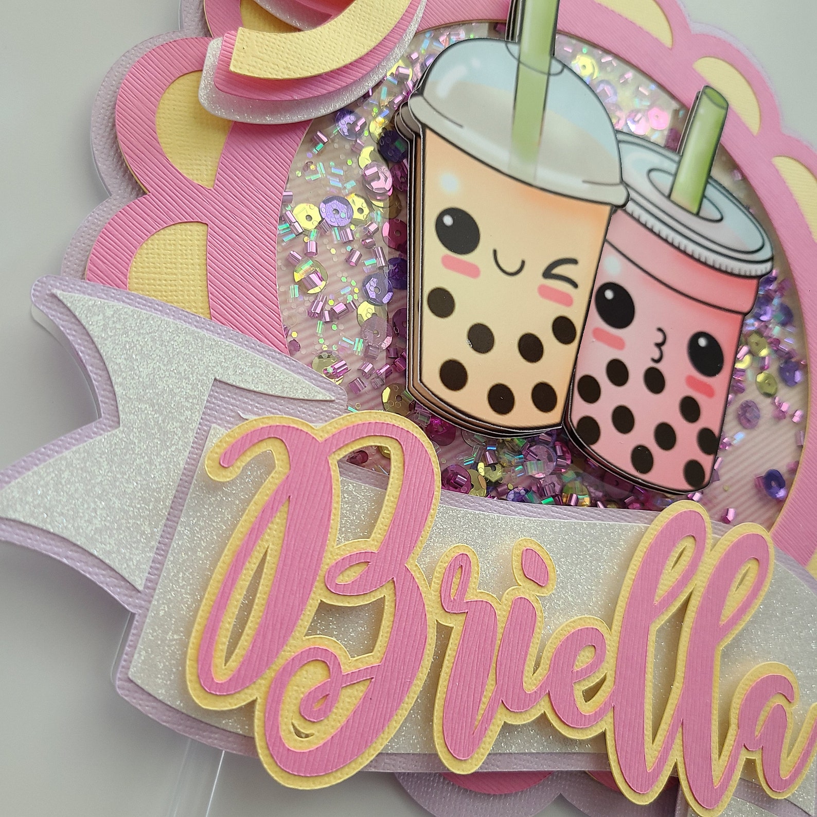 Boba Tea Shaker Cake Topper Boba Cake Topper Boba Party - Etsy