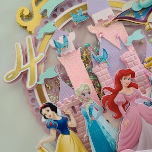 Princess Shaker Cake Topper Princess Cake Topper Princesses Cake Topper ...