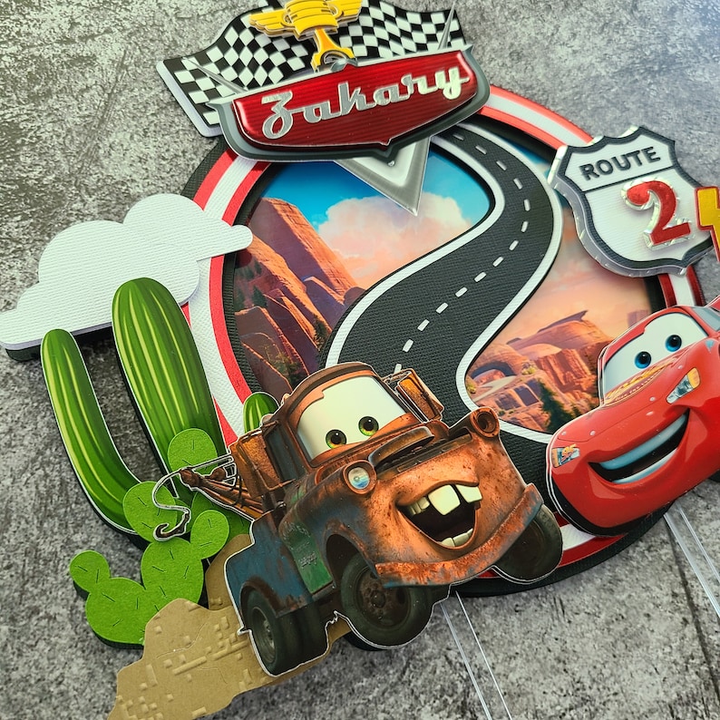 Cars Cake Topper Mcqueen Cake Topper Cars Party - Etsy