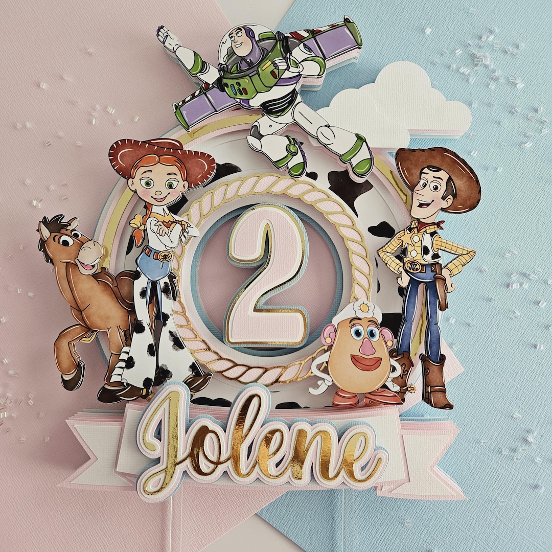 Toy Story Cake Topper Girly Toy Story Cake Topper - Etsy