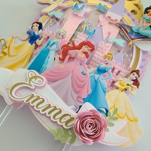 Princess Shaker Cake Topper Princess Cake Topper Princesses Cake Topper ...