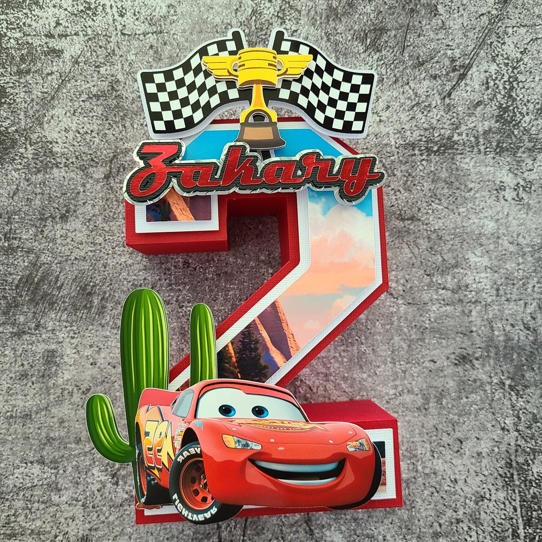 Cars 3D Letters/numbers Mcqueen 3D Letters/numbers Cars Party - Etsy