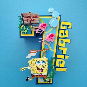 Spongebob 3D Letters/numbers Spongebob Party - Etsy