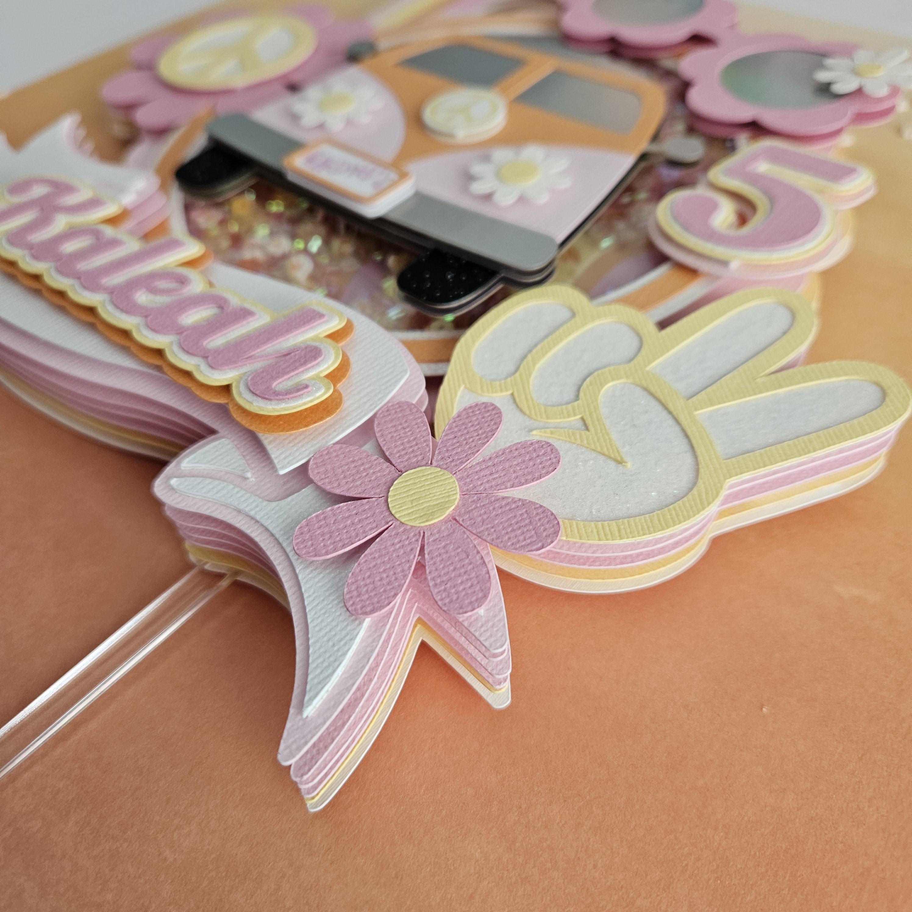 Goovy Cake Topper Daisy Cake Topper Retro Cake Topper Boho Cake Topper ...