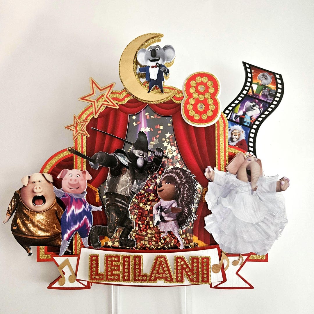 Sing Cake Topper Sing 2 Cake Topper - Etsy