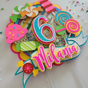 Candy & Ice Cream Shaker Cake Topper Candyland Cake Topper Candy Crush ...