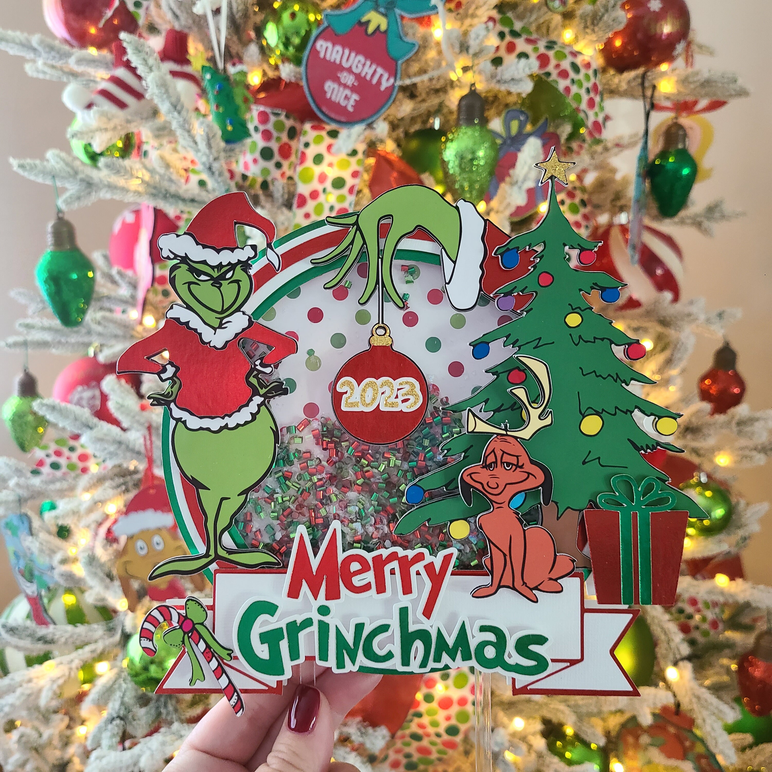 Grinch Cake Topper Christmas Cake Topper Grinch Party - Etsy