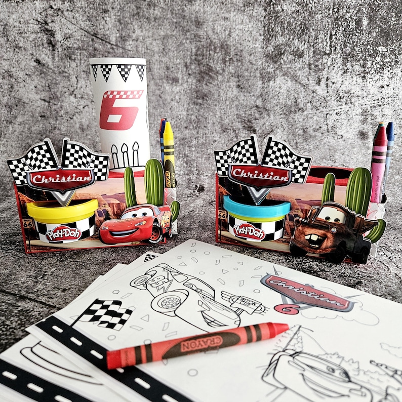Cars Favors Lightning Mcqueen Favors Cars Playdoh Boxes Lighting ...