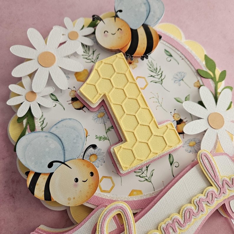 Bee Cake Topper so Sweet to Bee One Cake Topper First Birthday Bee ...