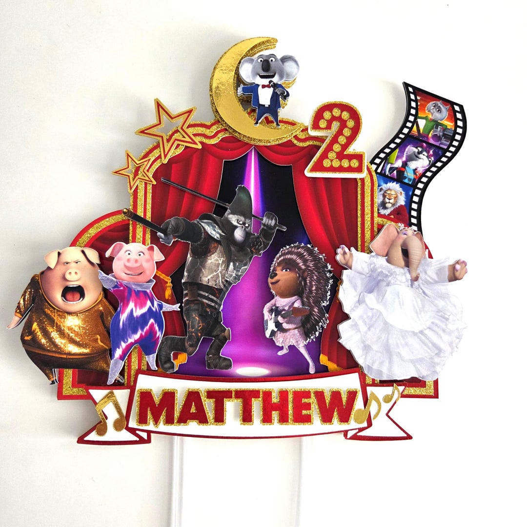 Sing Cake Topper Sing 2 Cake Topper - Etsy