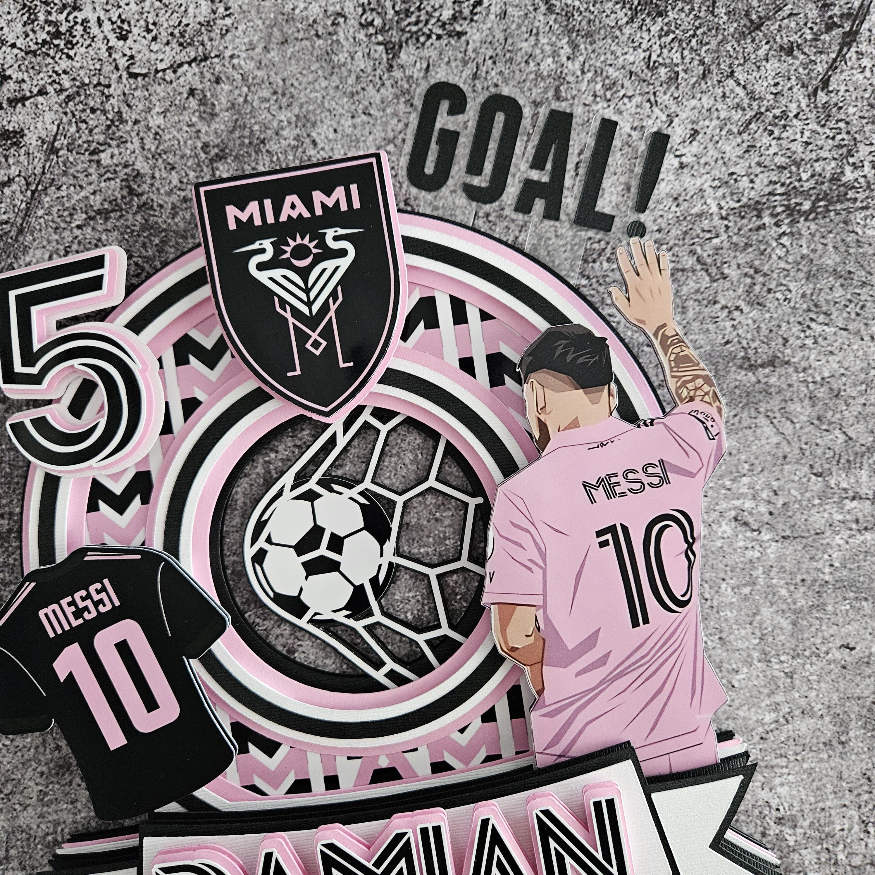 Inter Miami Cake Topper Miami Soccer Cake Topper Soccer Cake Topper - Etsy