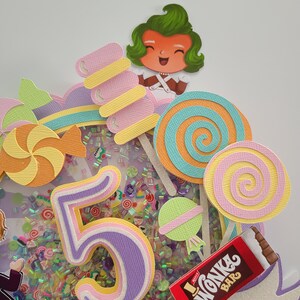 Wonka Inspired Cake Topper Willy Wonka Inspired Cake Topper Candy Cake ...