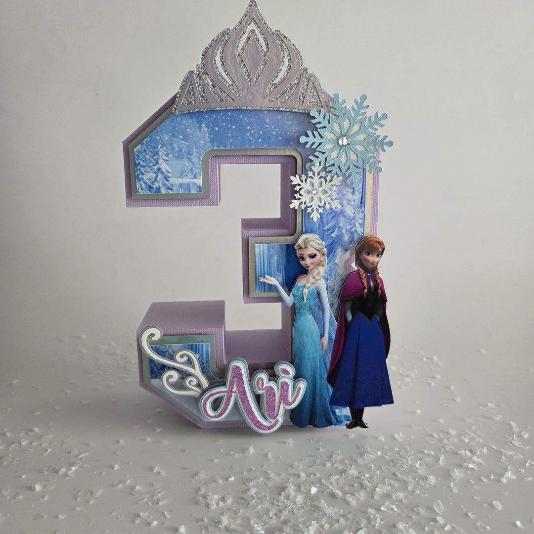 Frozen 3D Letters/numbers Elsa 3D Letters/numbers Frozen Party - Etsy