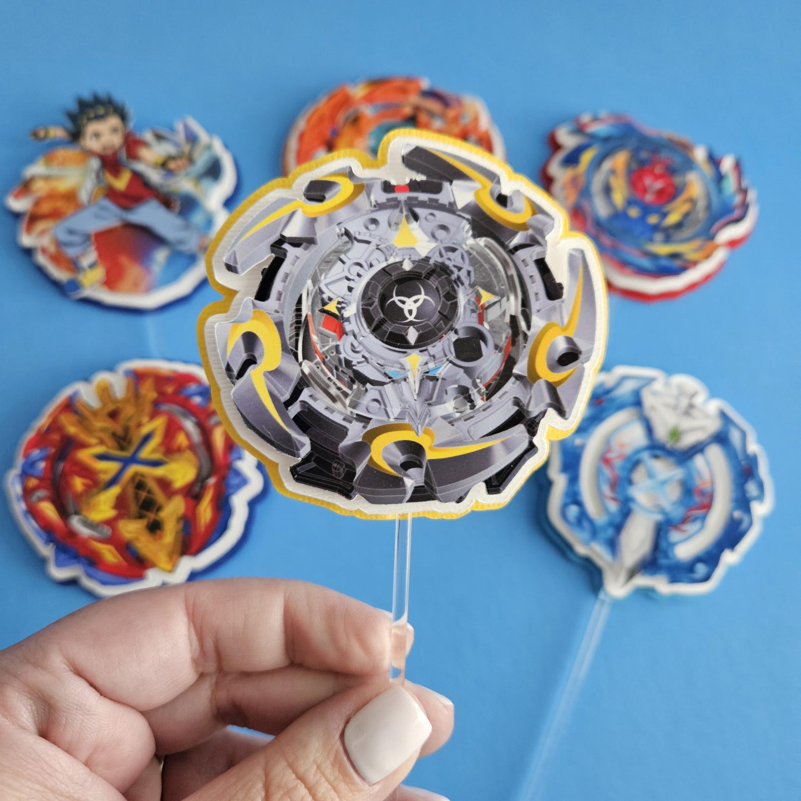 Beyblade Cupcake Toppers Beyblade Party - Etsy