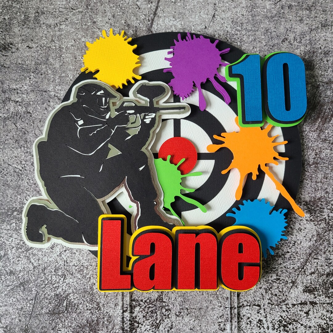 Paintball Cake Topper Paintball Party Paintball Birthday - Etsy
