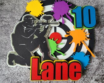 Paintball Cake Topper, Paintball Birthday Party, Paintball Party ...