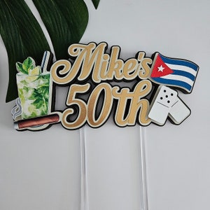Havana Nights Cake Topper Havana Nights Party Mojito Cake Topper Made ...