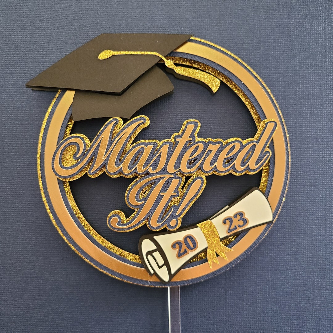 Graduation Cake Topper Congrats Grad Cake Mastered It Cake Topper - Etsy