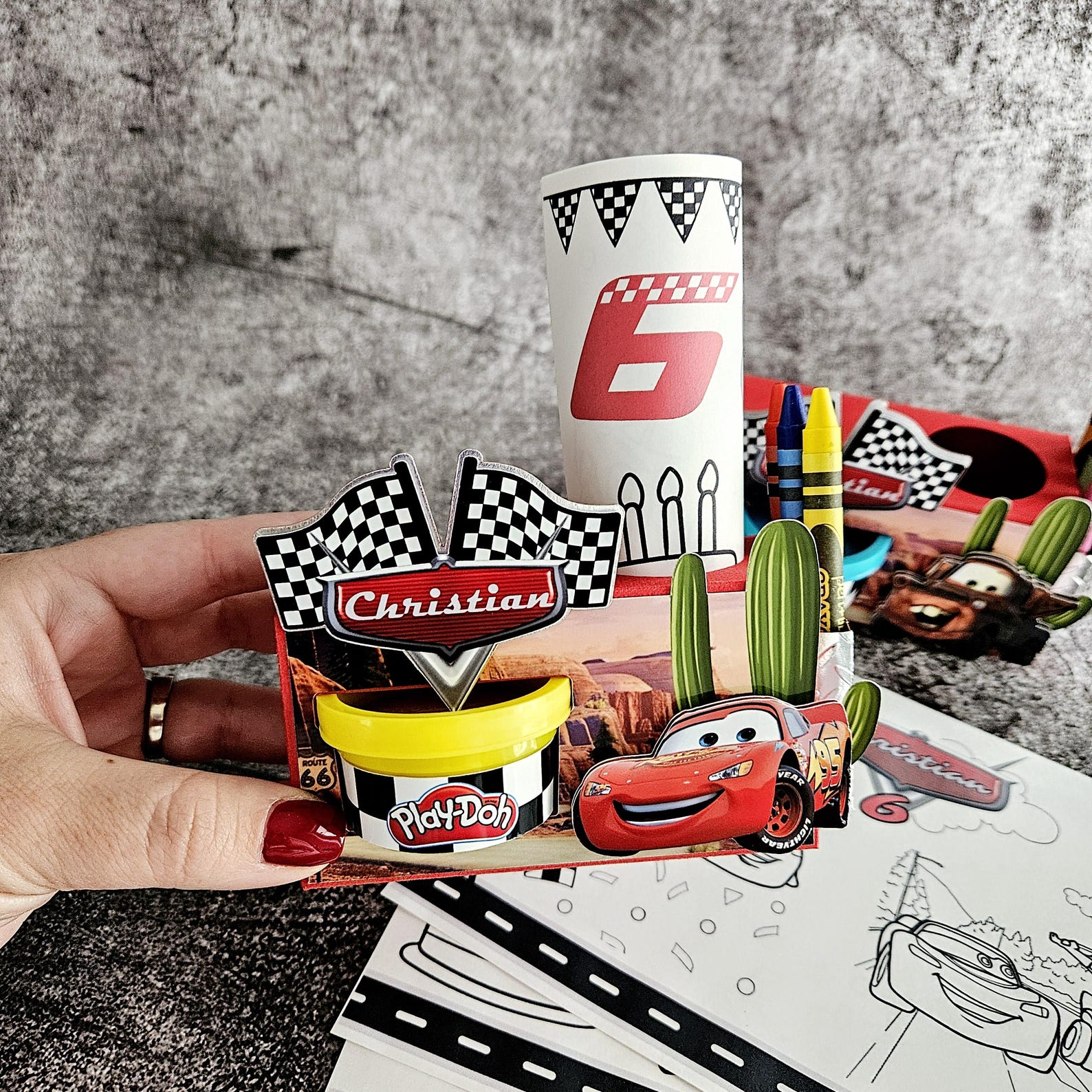 Cars Favors Lightning Mcqueen Favors Cars Playdoh Boxes Lighting ...